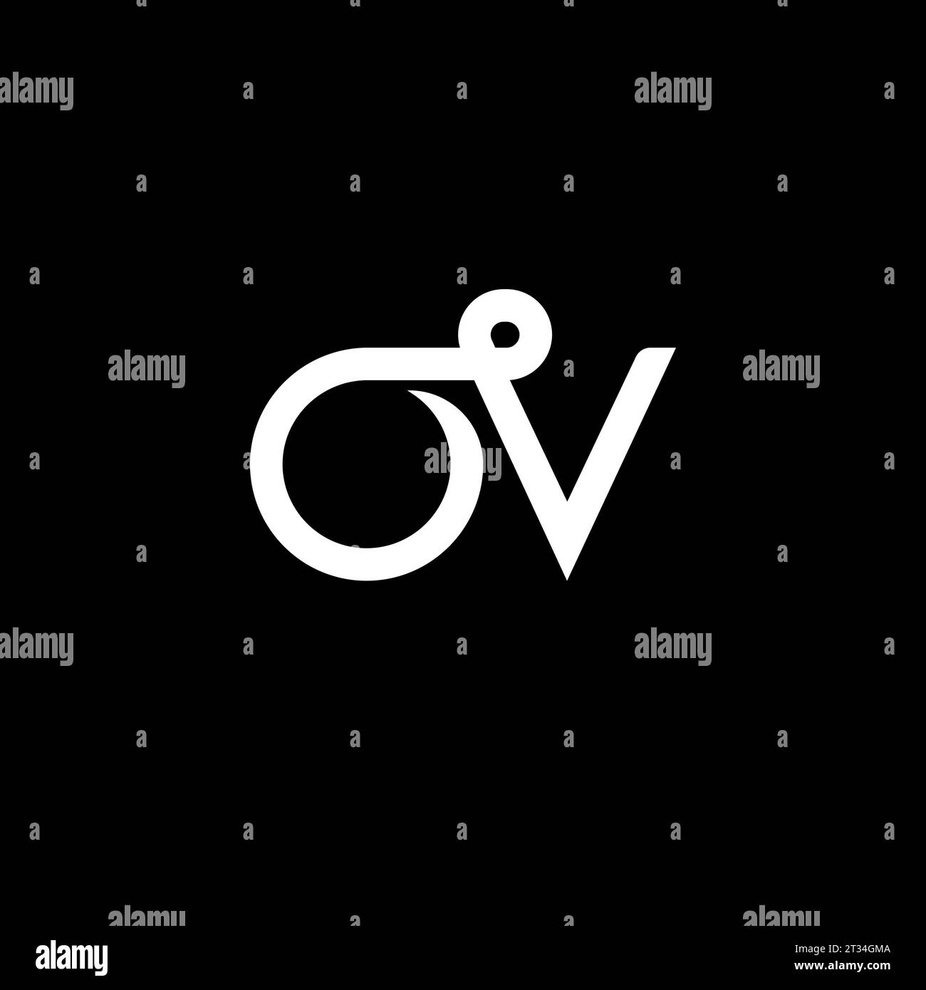 Letter ov logo Black and White Stock Photos & Images - Alamy