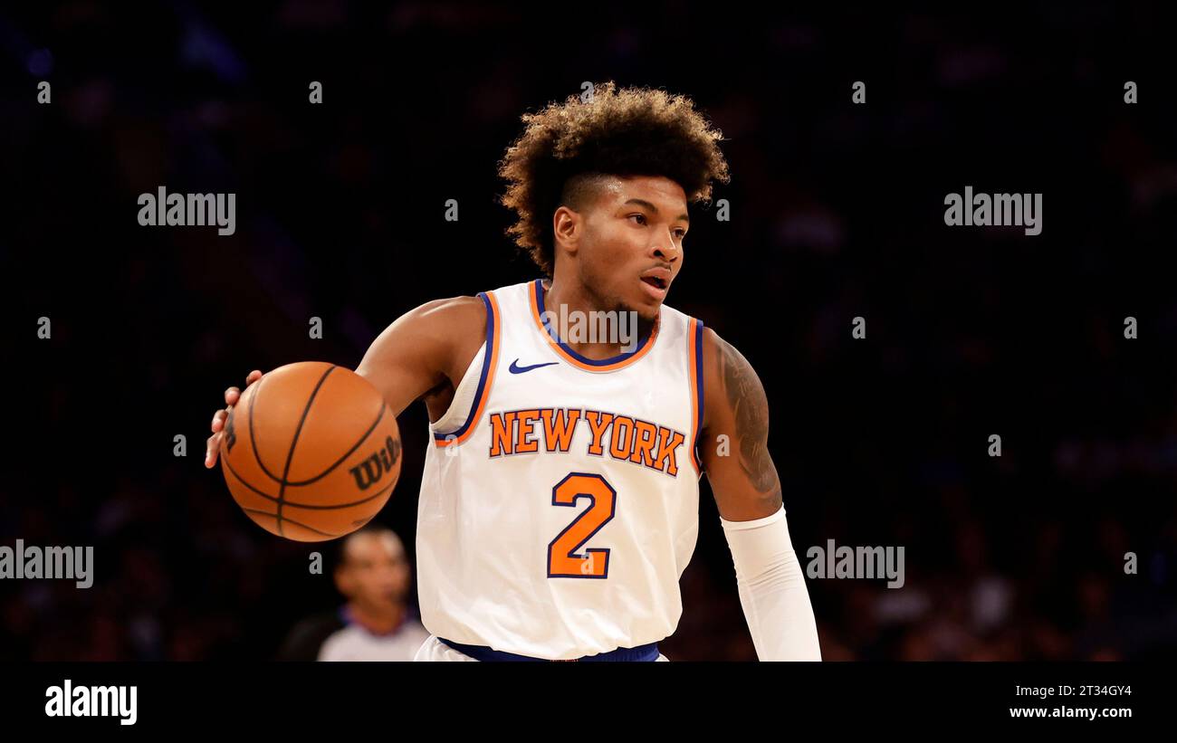 New York Knicks guard Miles McBride (2) in action against the ...