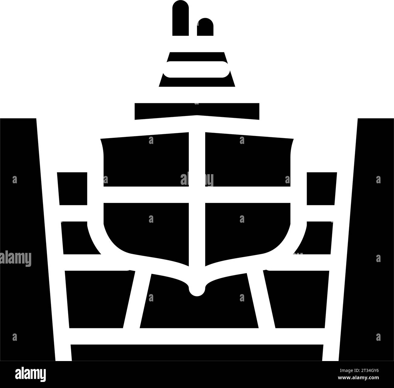 shipyard manufacturing process glyph icon vector illustration Stock ...