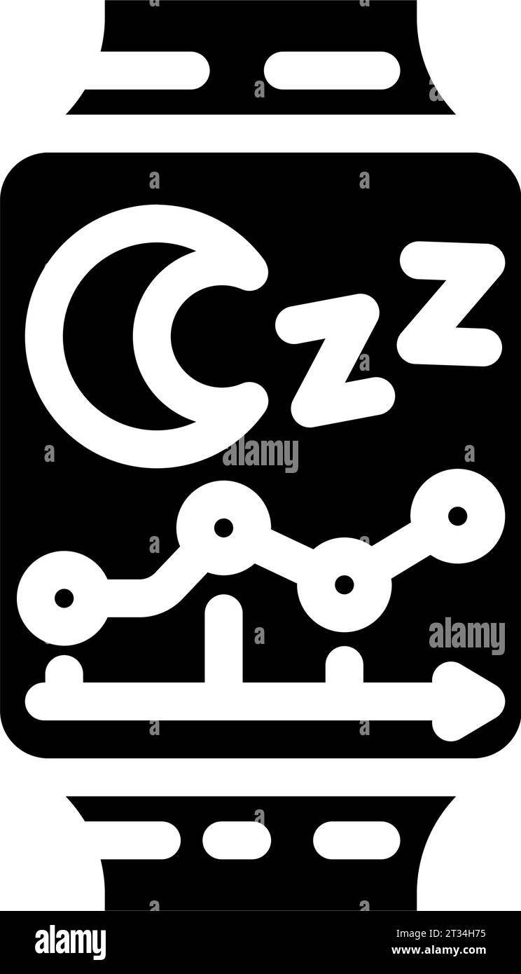 smart sleep tracker home glyph icon vector illustration Stock Vector ...