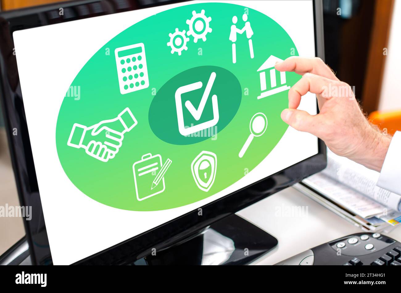Validation concept shown on a computer screen Stock Photo - Alamy