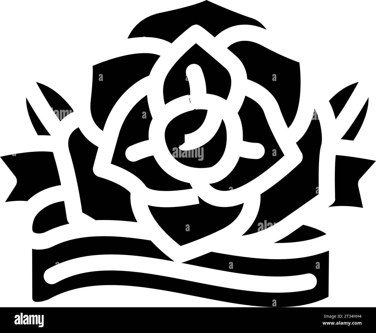 Rose heart sticker Black and White Stock Photos & Images - Alamy