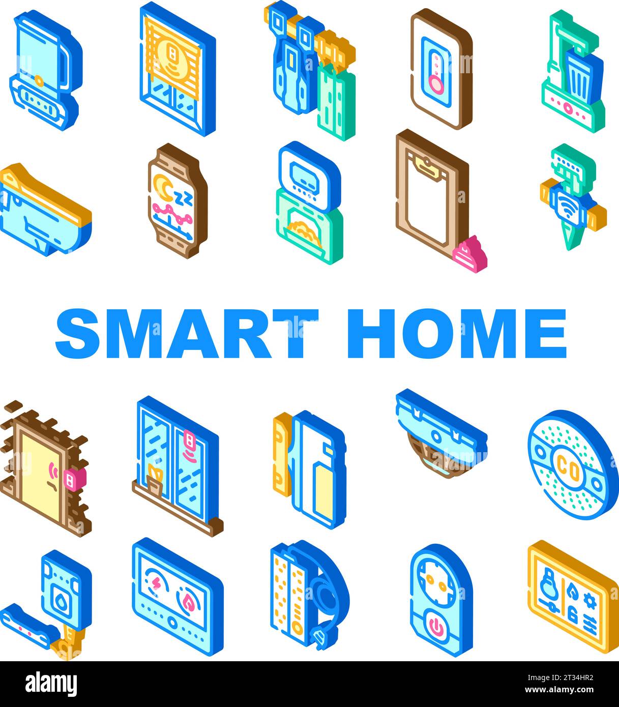smart home control icons set vector Stock Vector Image & Art - Alamy