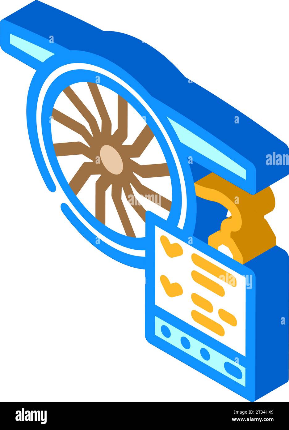 engine diagnostics aircraft isometric icon vector illustration Stock ...