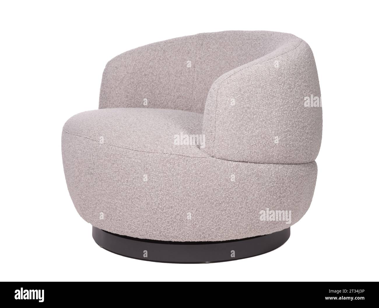 Relax lounge chair isolated on a white background - Grey Stock Photo ...