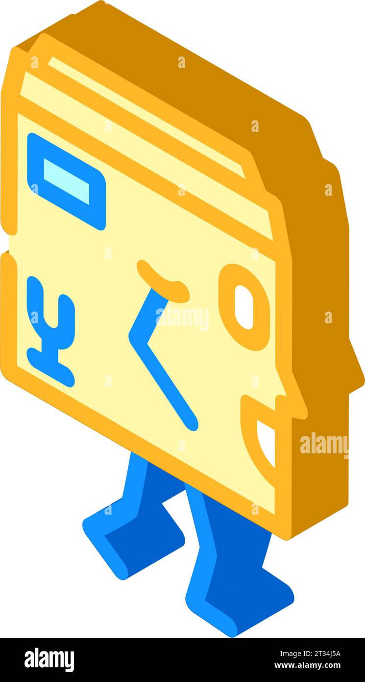 go cardboard box character isometric icon vector illustration Stock ...