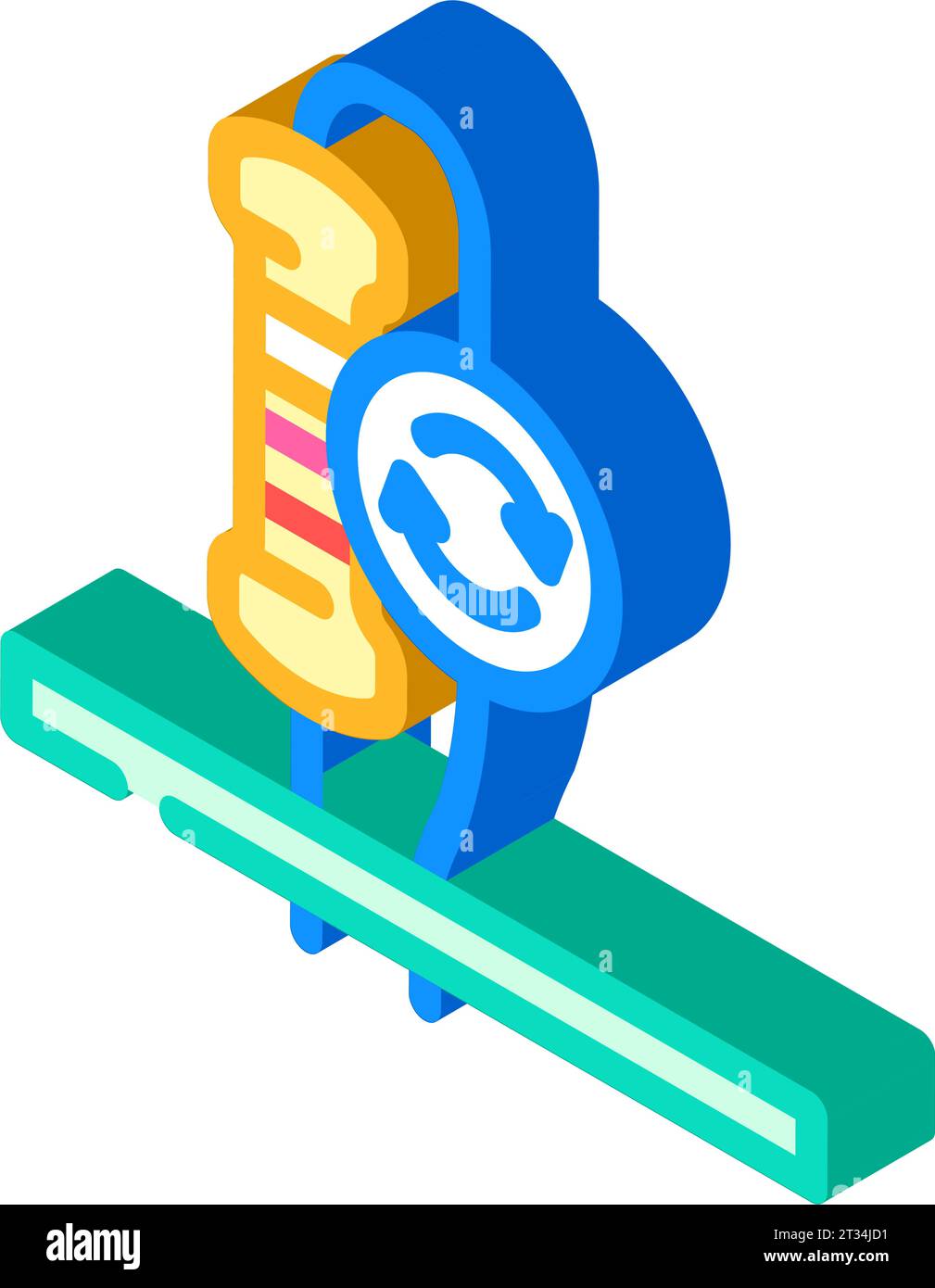 Resistor Replacement Electronics Isometric Icon Vector Illustration 9678