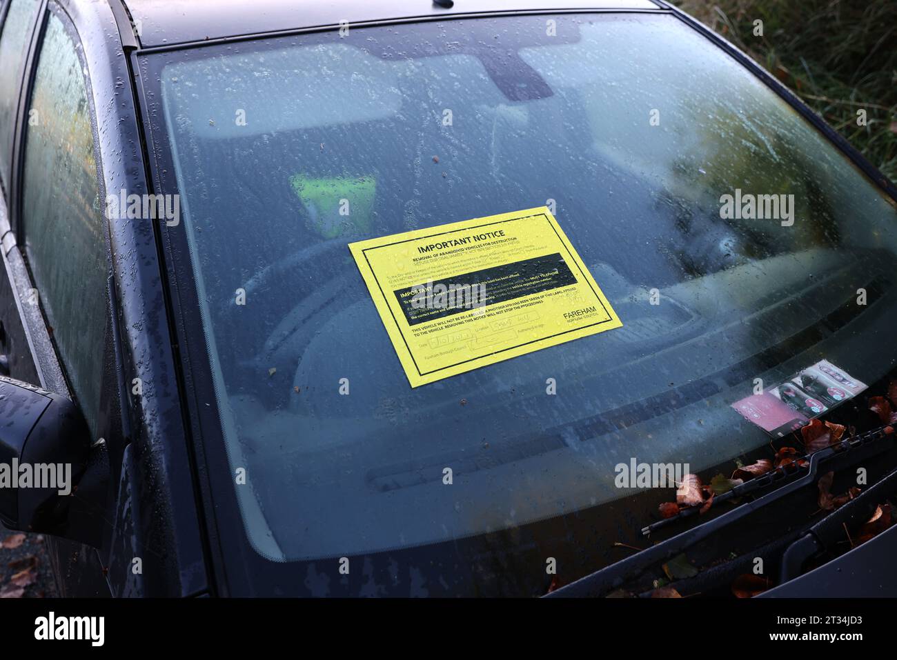 Car pictured with a council removal sticker attached as it's been ...
