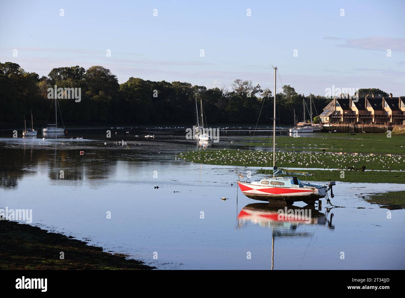 General views of Fareham Marina and water ways in Hampshire, UK Stock ...