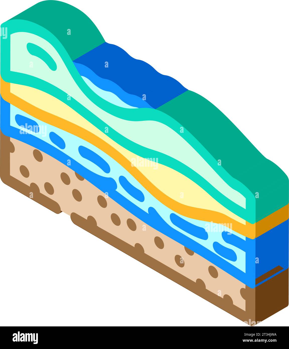 underground water hydrogeologist isometric icon vector illustration ...