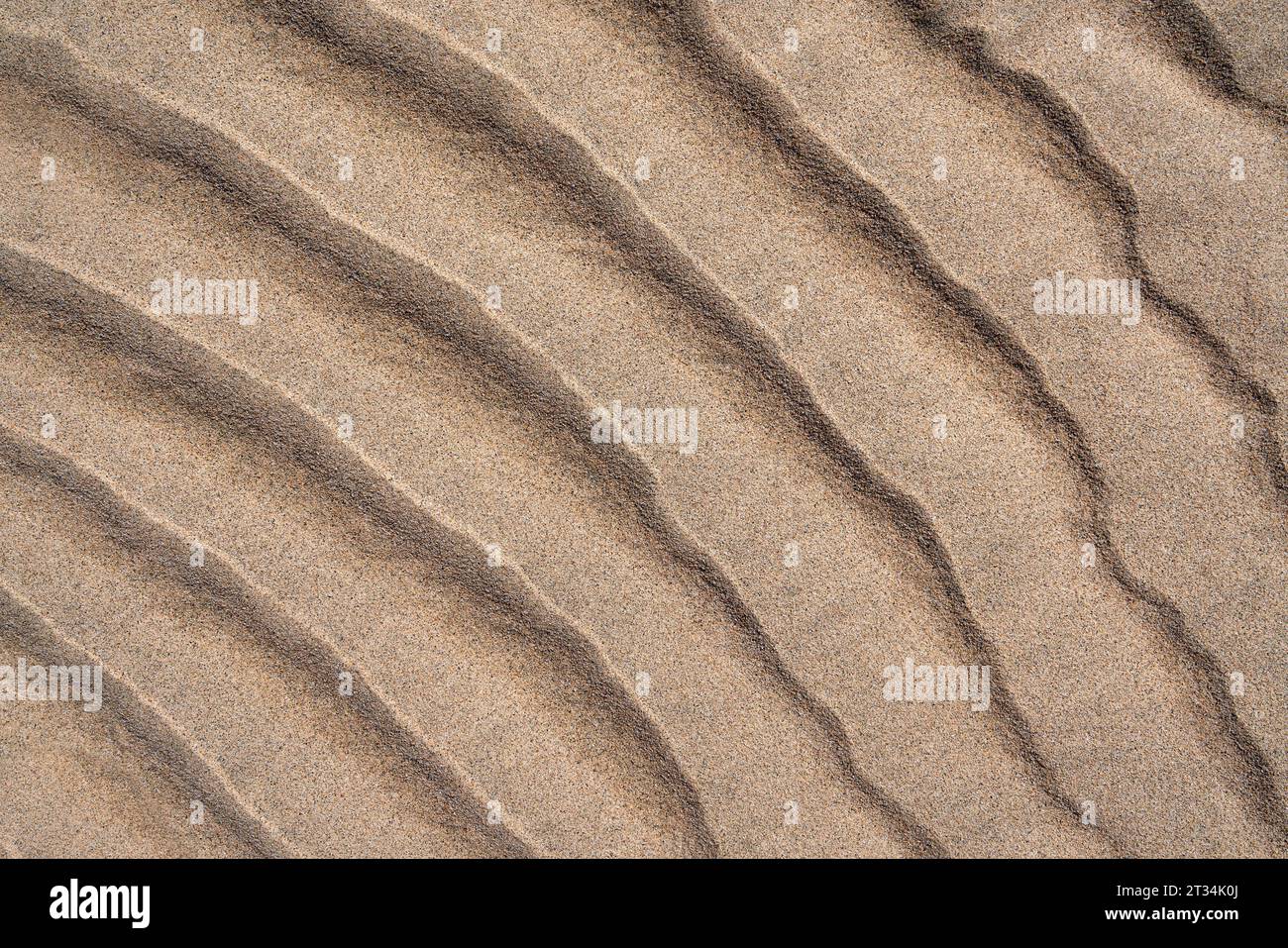 Sand bottom with wavy pattern on a beach in close-up Stock Photo - Alamy