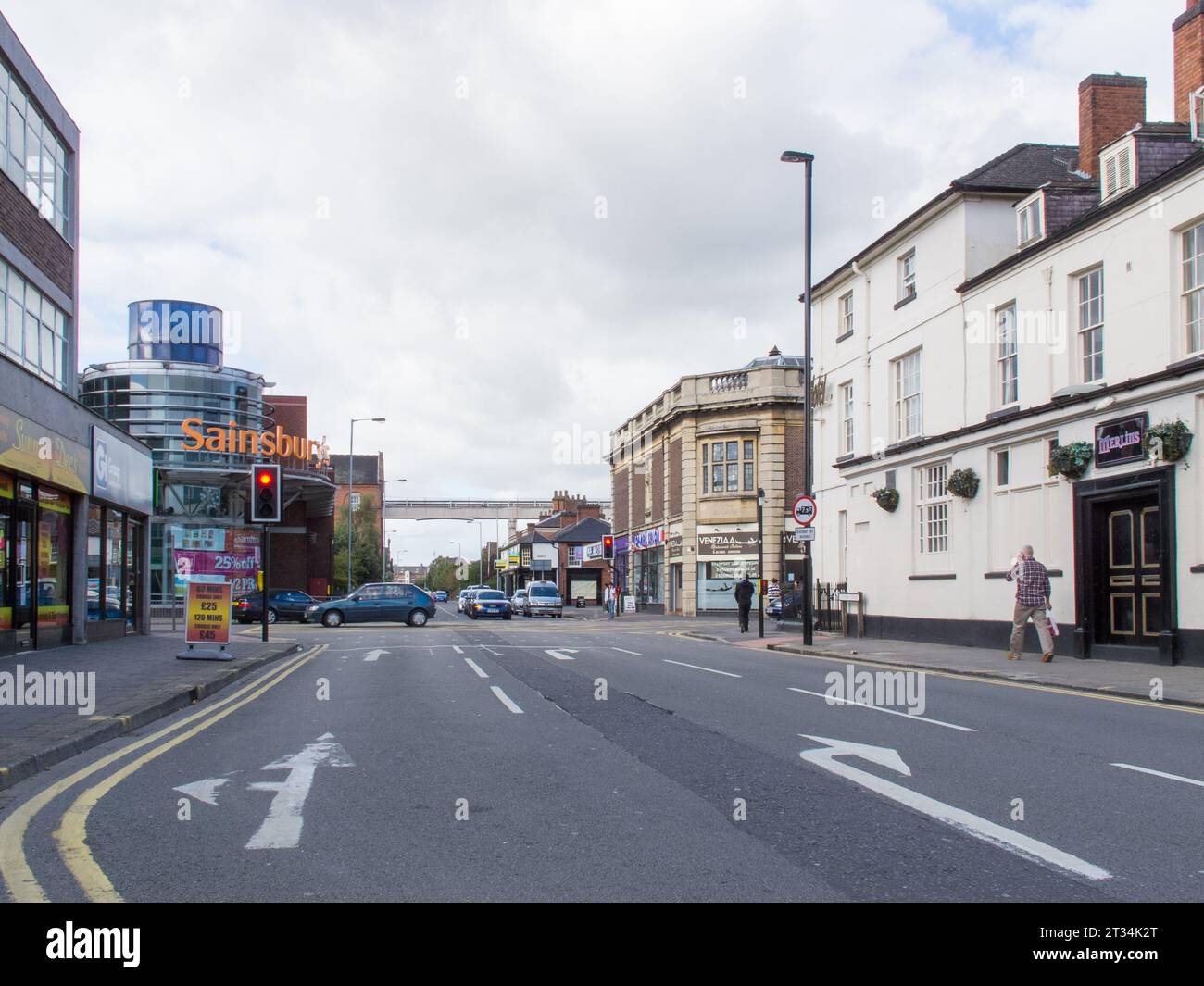 Station Street Burton on Trent Stock Photo - Alamy