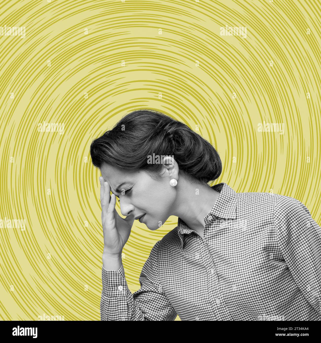 Woman forehead 1950s hi-res stock photography and images - Alamy