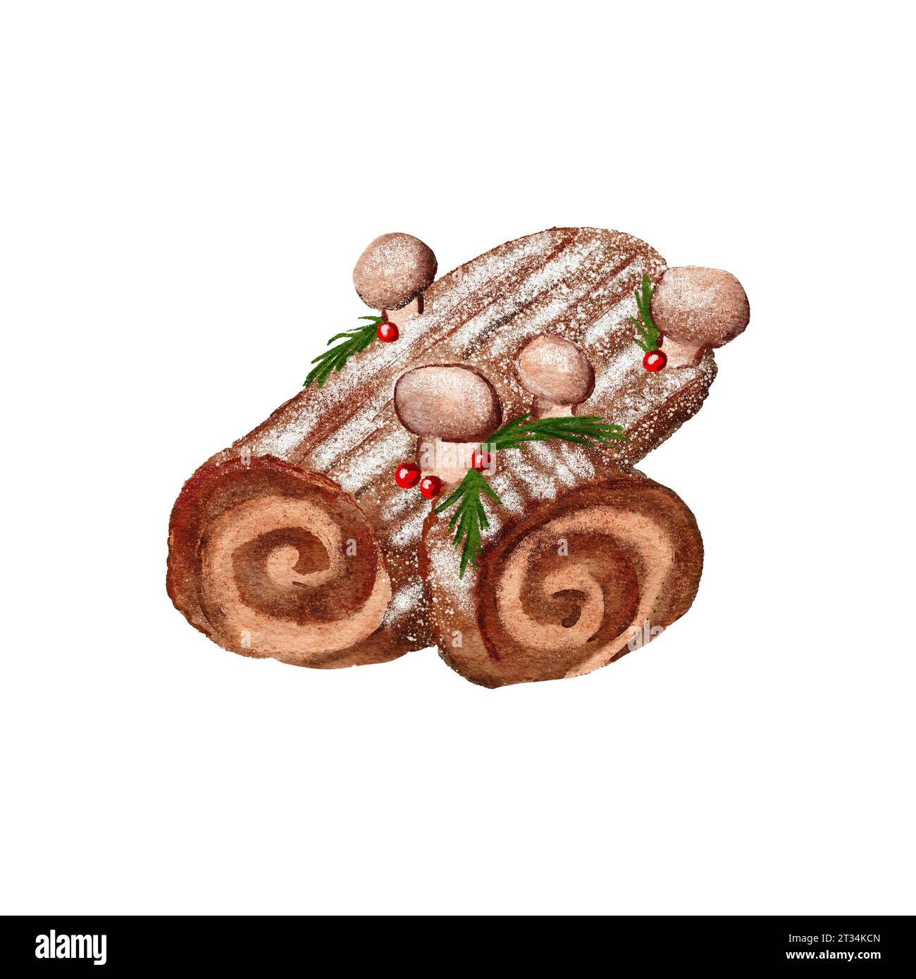 Yule log drawing hi-res stock photography and images - Alamy
