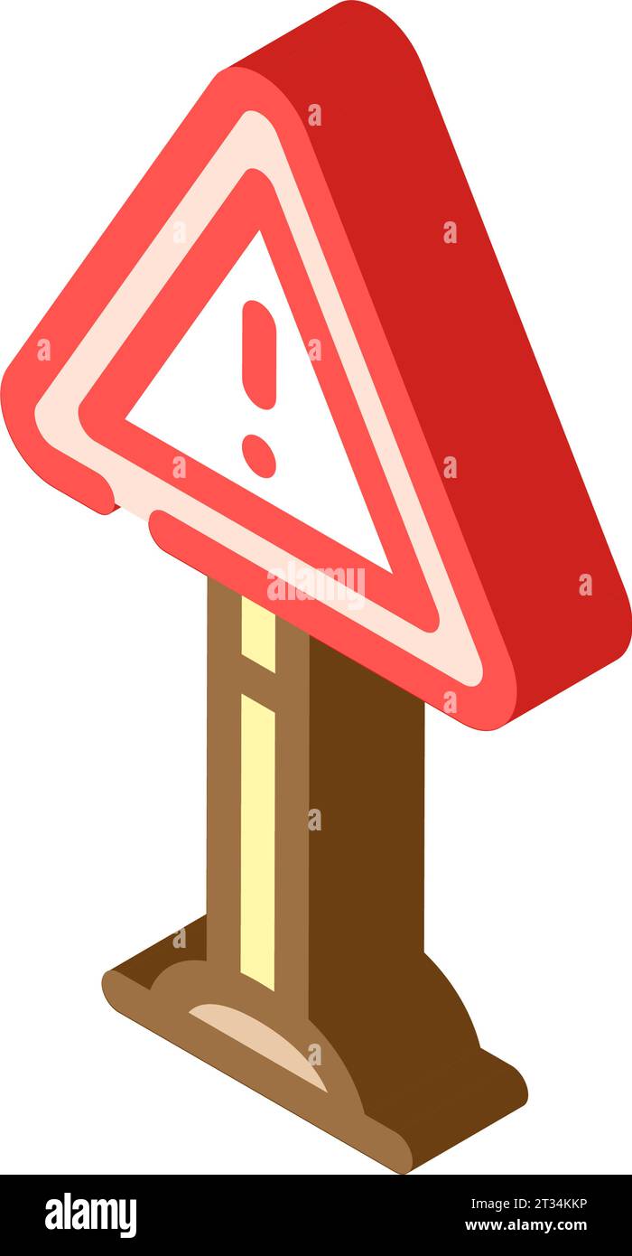 alert risk isometric icon vector illustration Stock Vector Image & Art ...