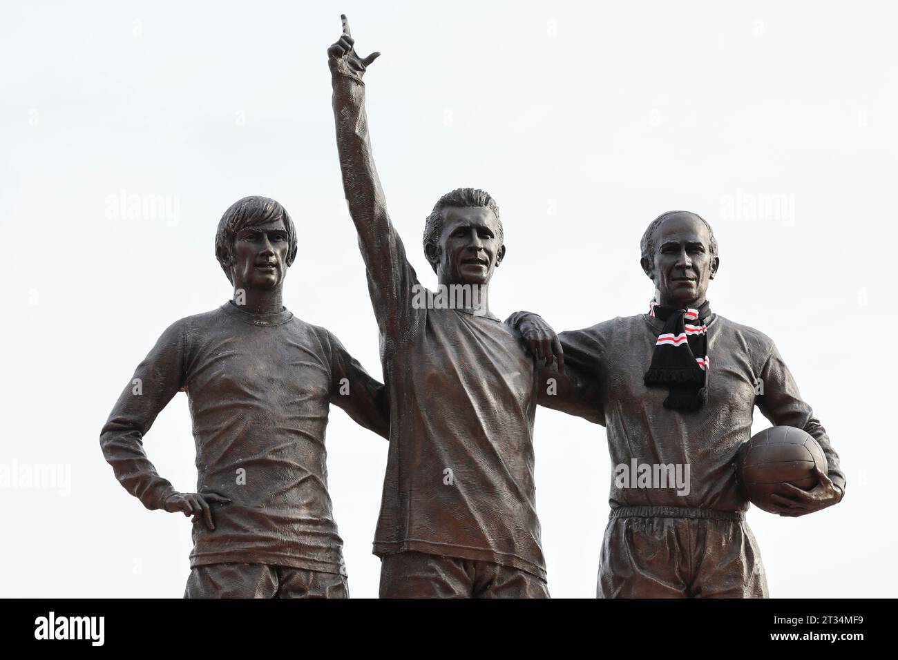 The Trinity statue as fans pay tribute to the late Sir Bobby Charlton ...