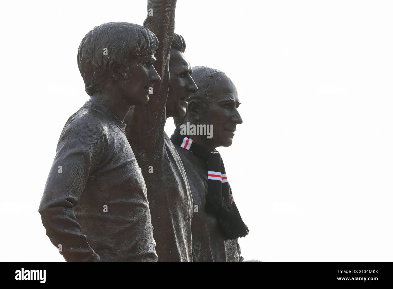 The Trinity statue as fans pay tribute to the late Sir Bobby Charlton ...