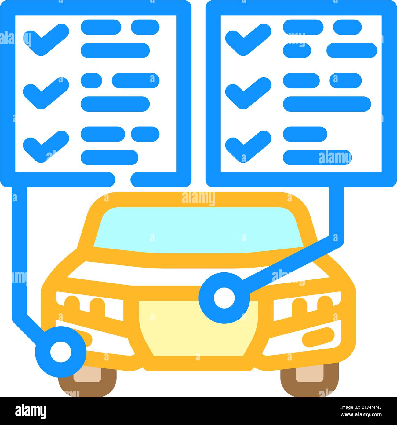 car inspection mechanic color icon vector illustration Stock Vector ...