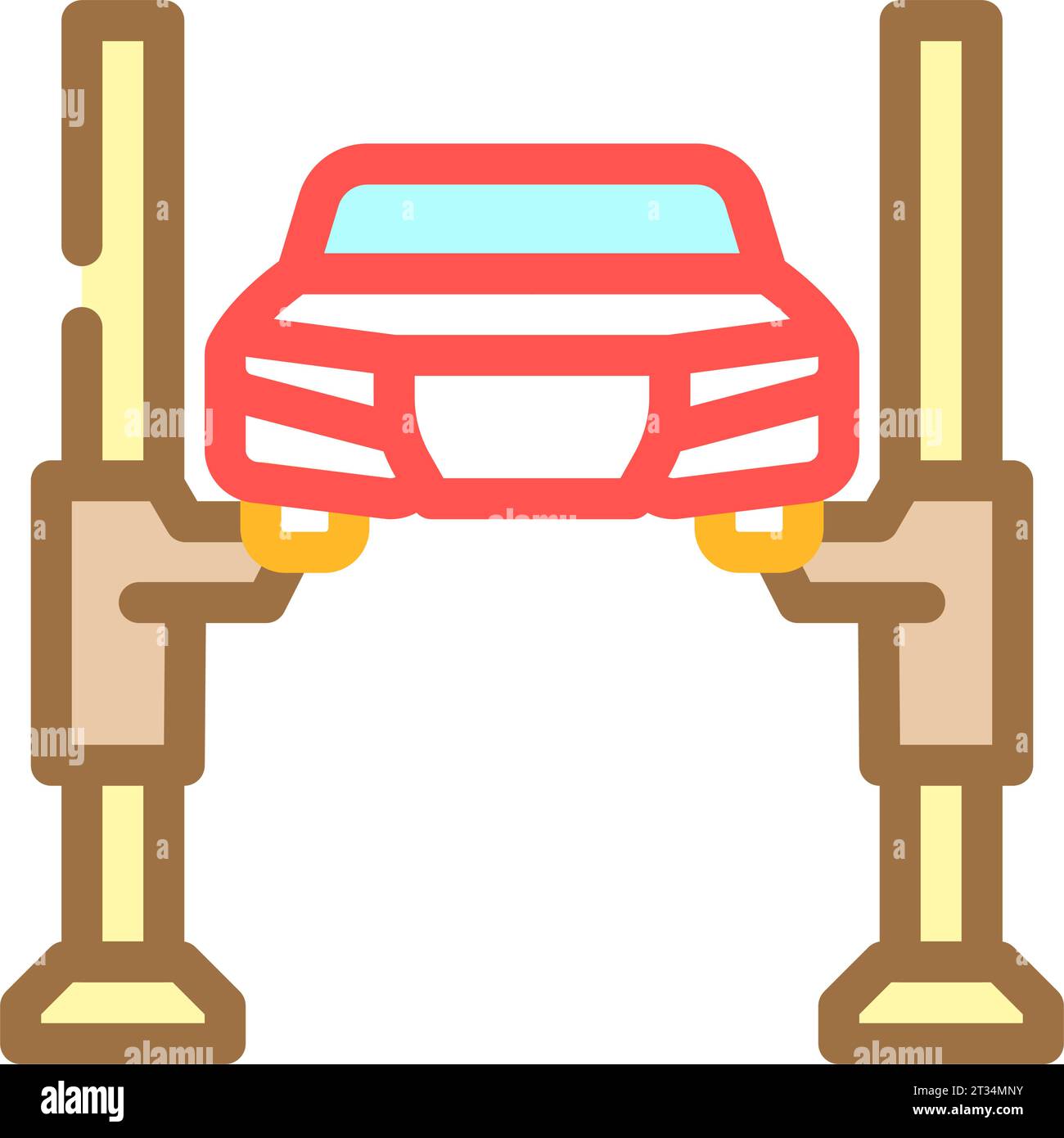 car lift mechanic color icon vector illustration Stock Vector Image ...