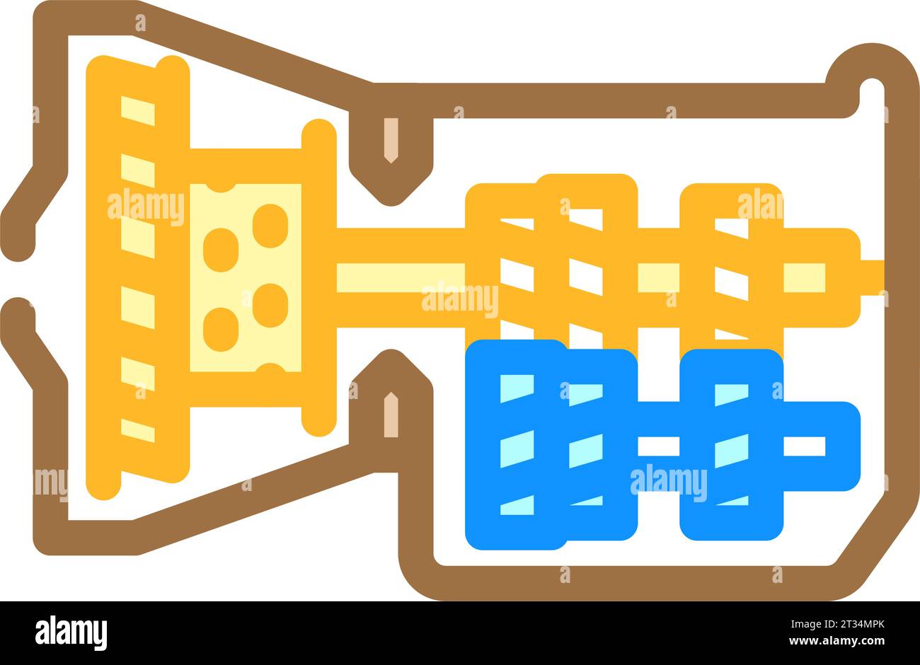 transmission service car mechanic color icon vector illustration Stock ...