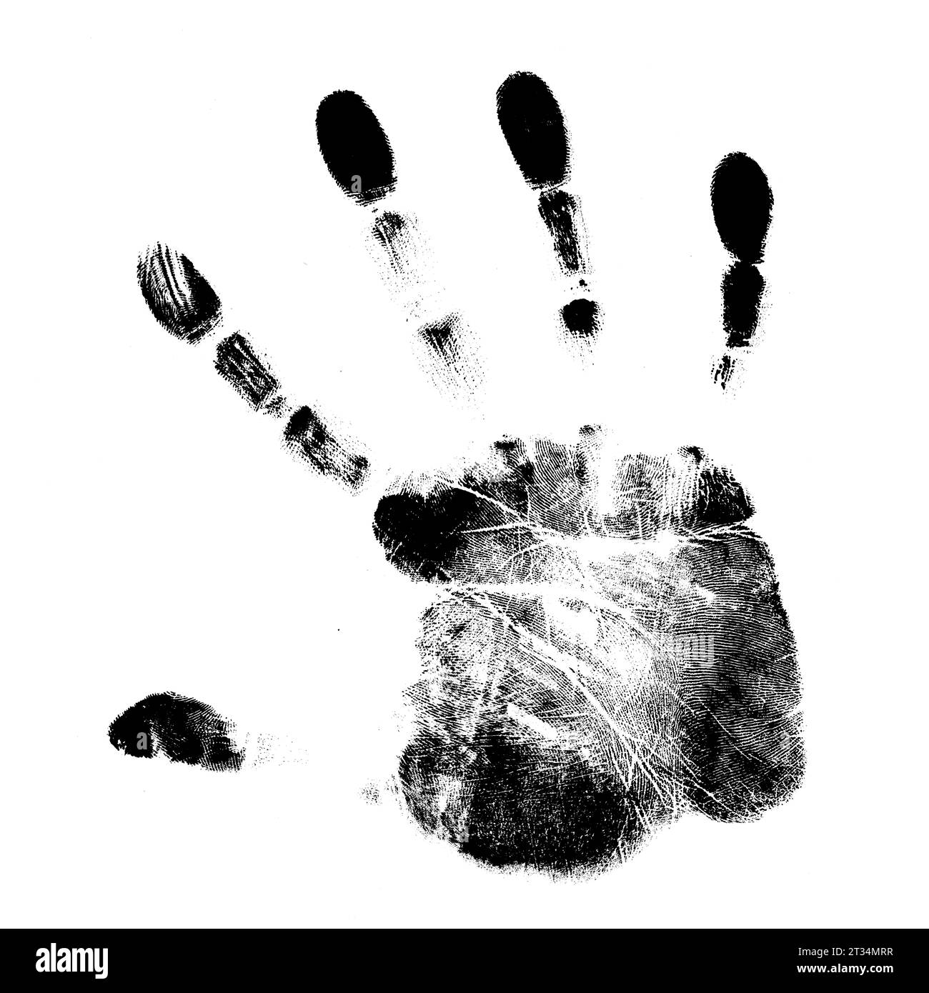Hand print isolated on white background, identity concept Stock Photo ...