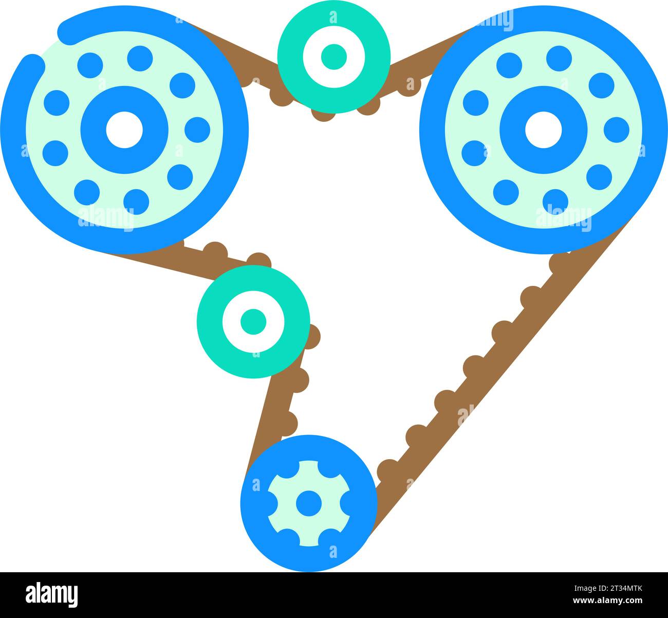 timing belt car mechanic color icon vector illustration Stock Vector ...