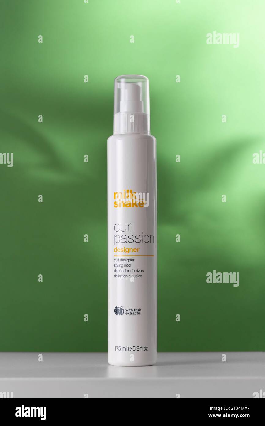 Strasbourg, France - October 2023: milkshake hair products. Curl ...