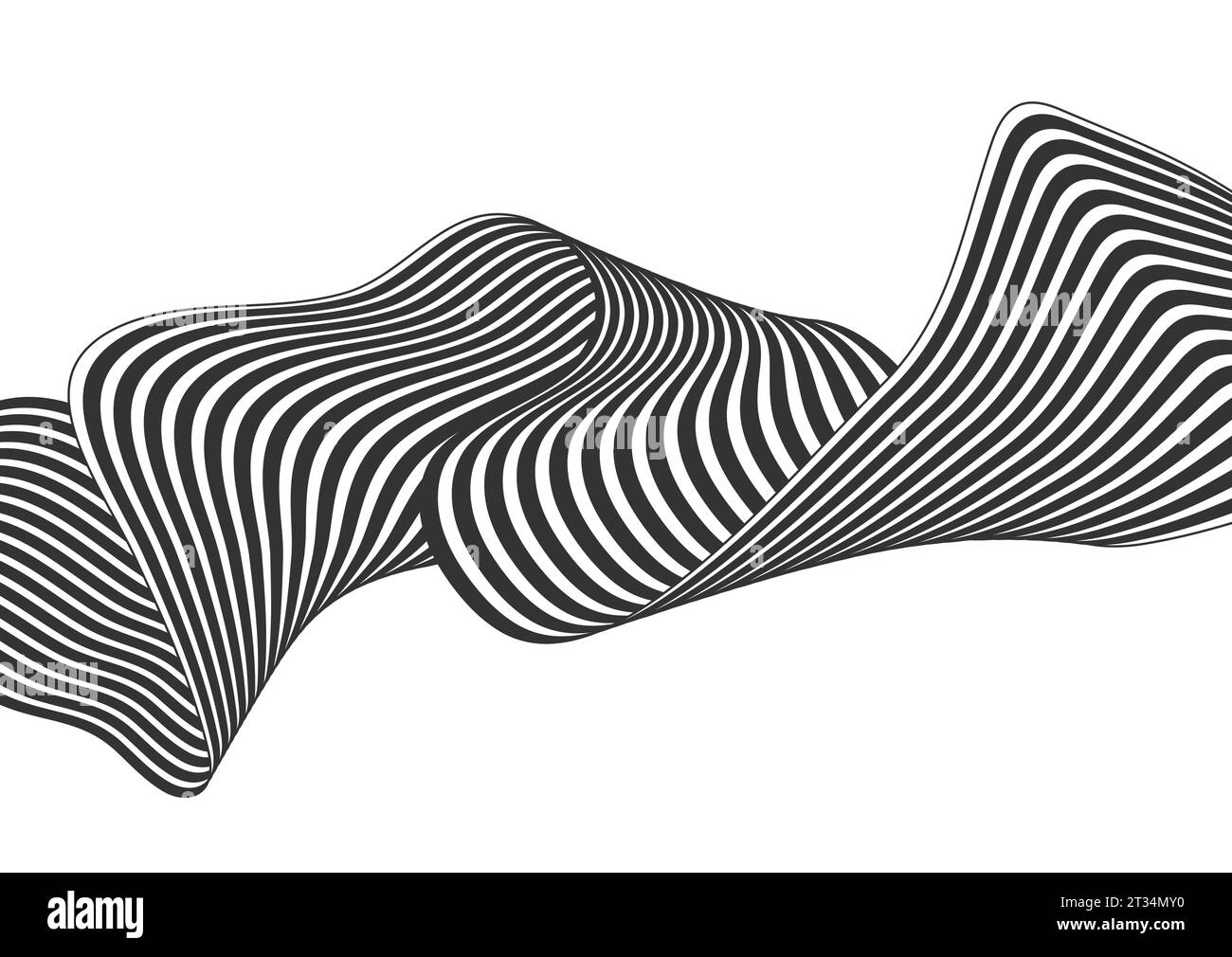 pattern of smooth wavy lines. Design for packaging design, music ...