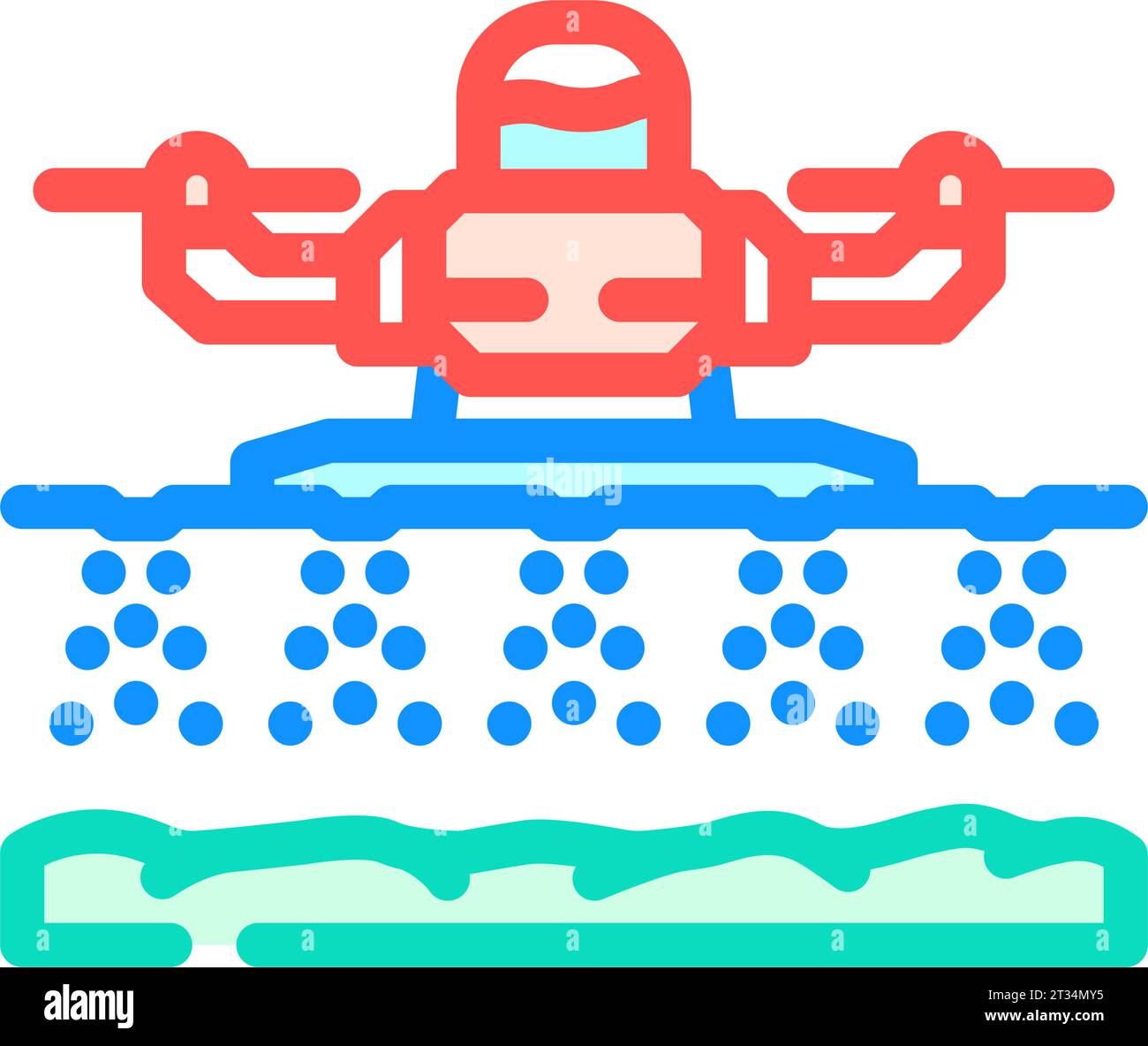 agricultural drone color icon vector illustration Stock Vector Image ...