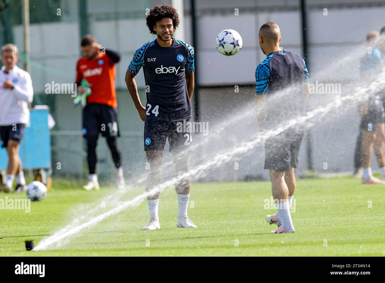 SSC Napoli's Swedish midfielder Jens-Lys Michel Cajuste during training ...