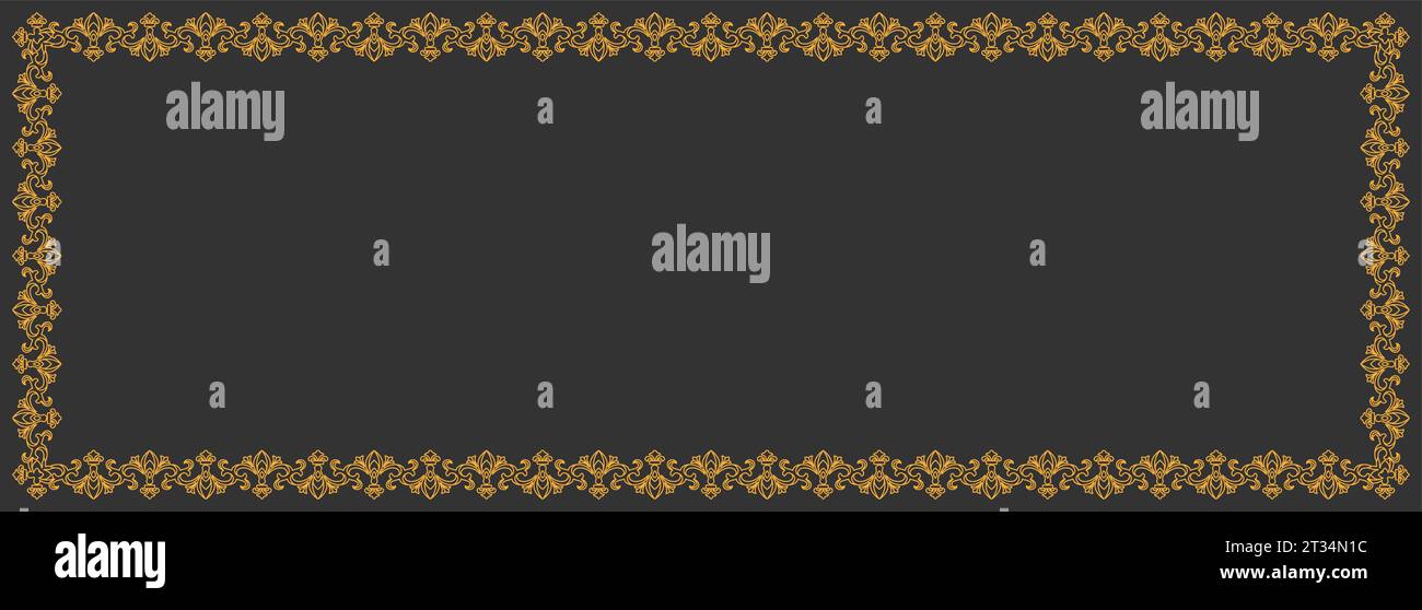 Decorative rectangular frame. Template for decoration, decoration and ...