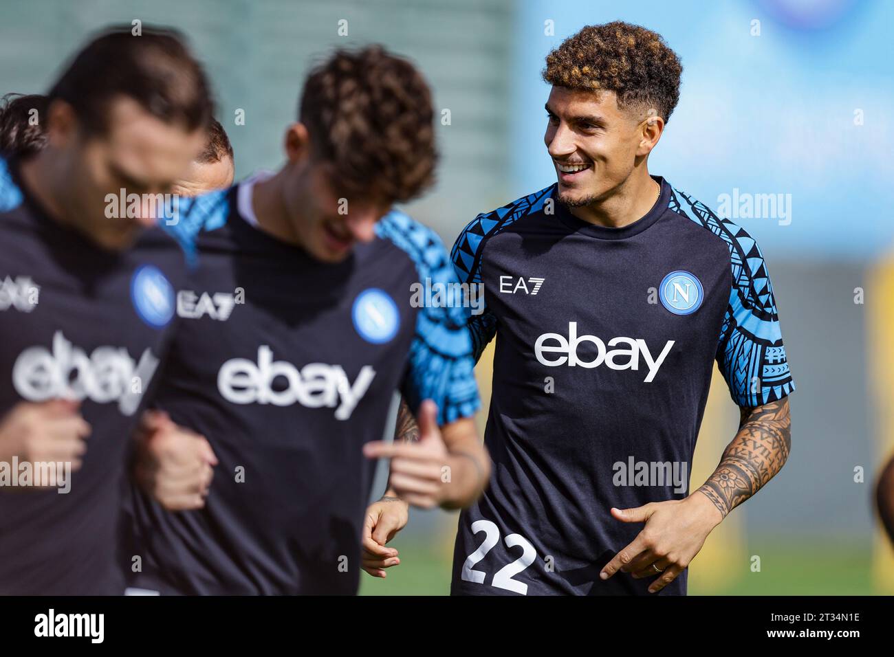 SSC Napoli players made their last training ahead of their UEFA ...
