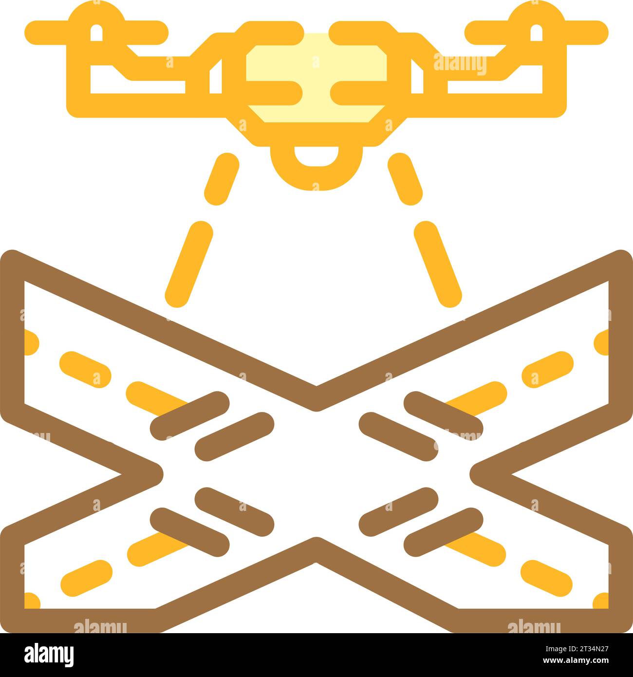 traffic monitoring drone color icon vector illustration Stock Vector ...