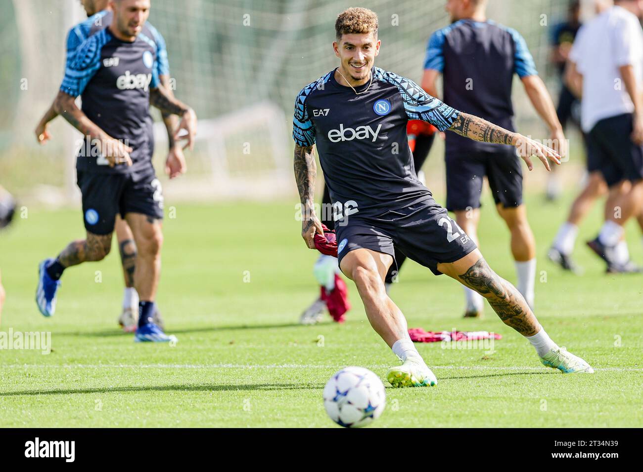 SSC Napoli's Italian defender Giovanni Di Lorenzo during training ahead ...