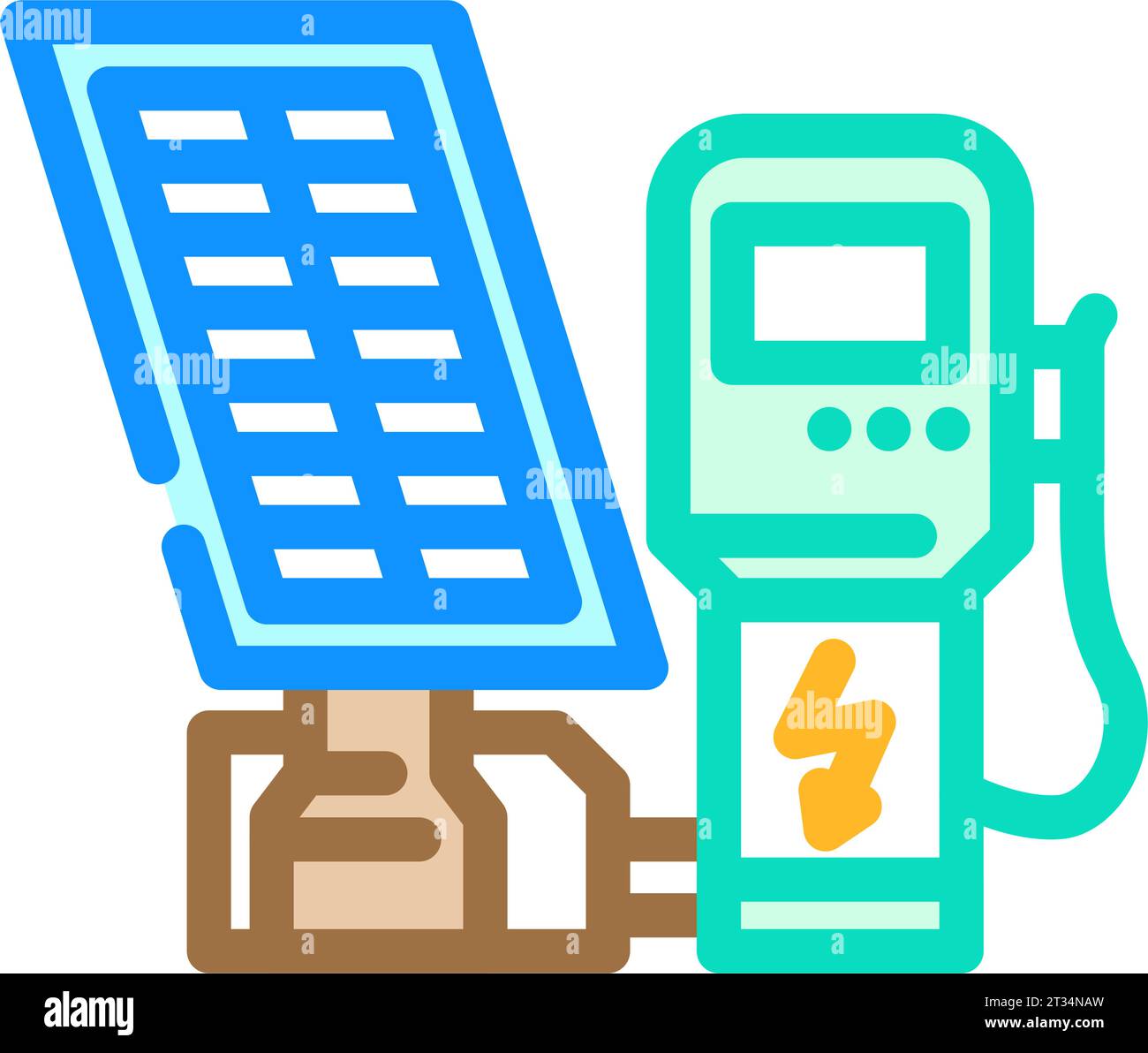 clean energy electric color icon vector illustration Stock Vector Image ...