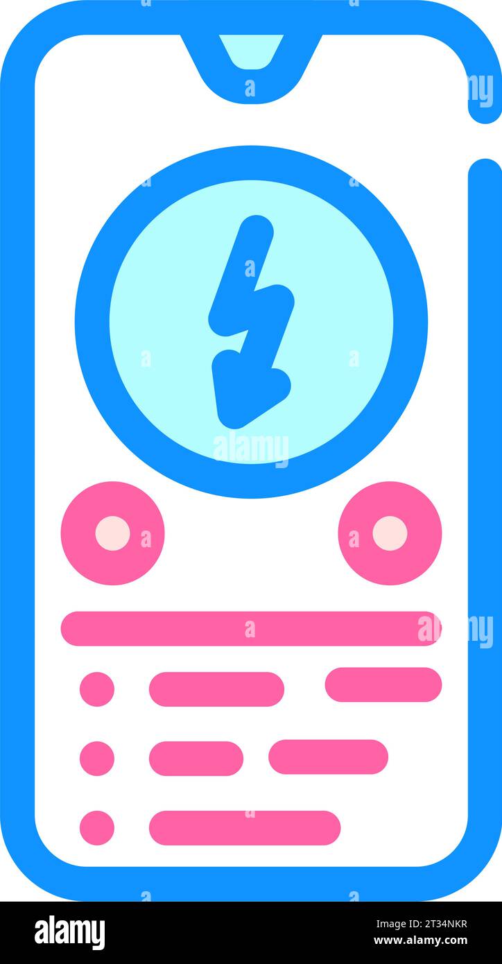 charging app electric color icon vector illustration Stock Vector Image ...