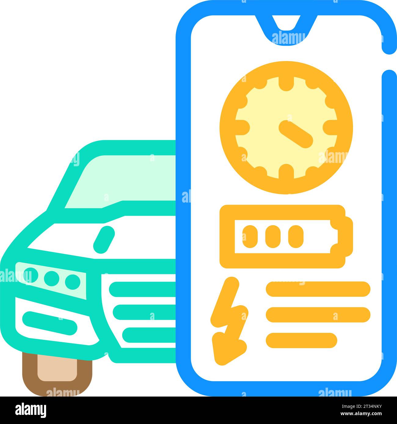 charging time electric color icon vector illustration Stock Vector ...