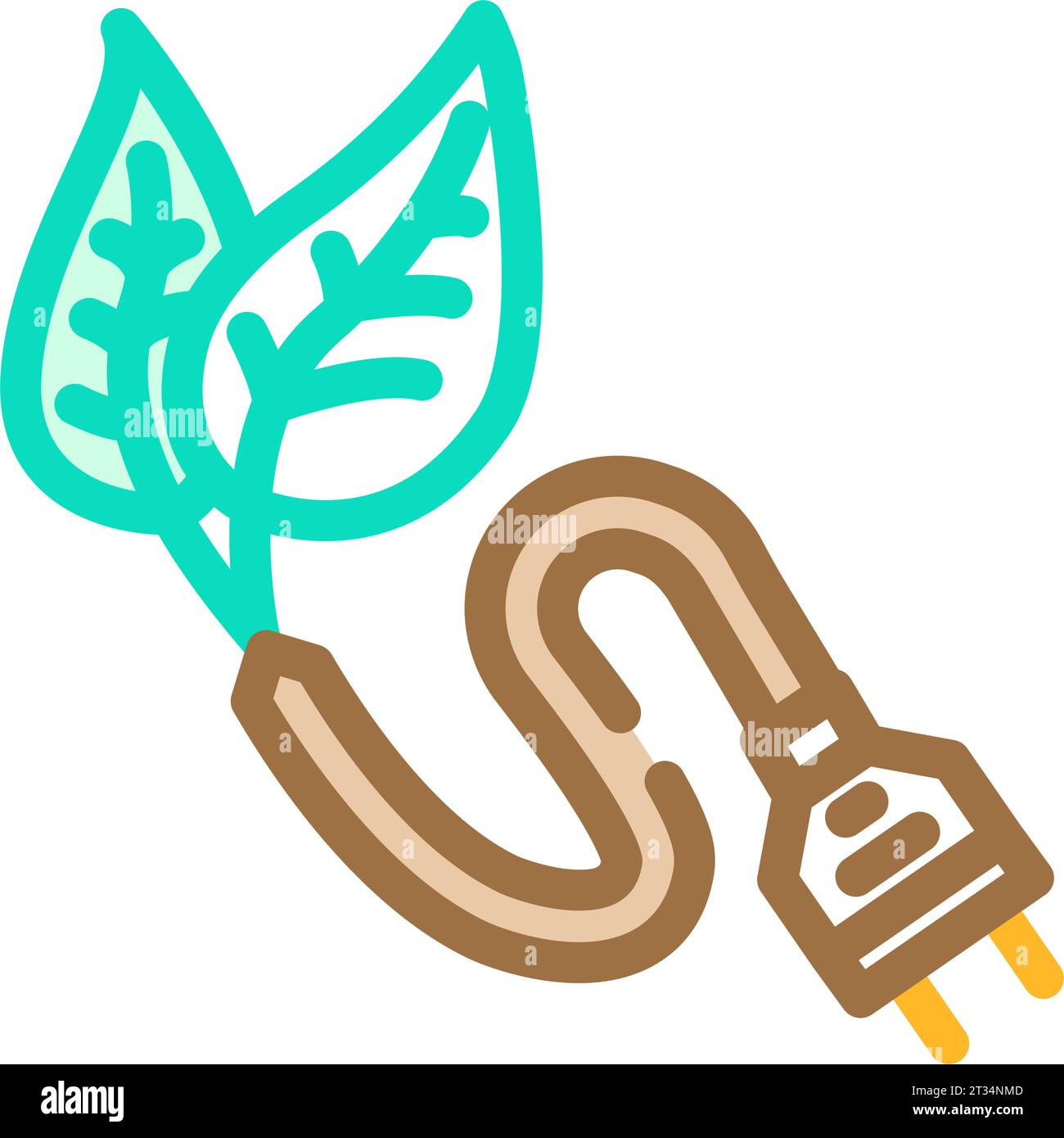 green energy electric color icon vector illustration Stock Vector Image ...