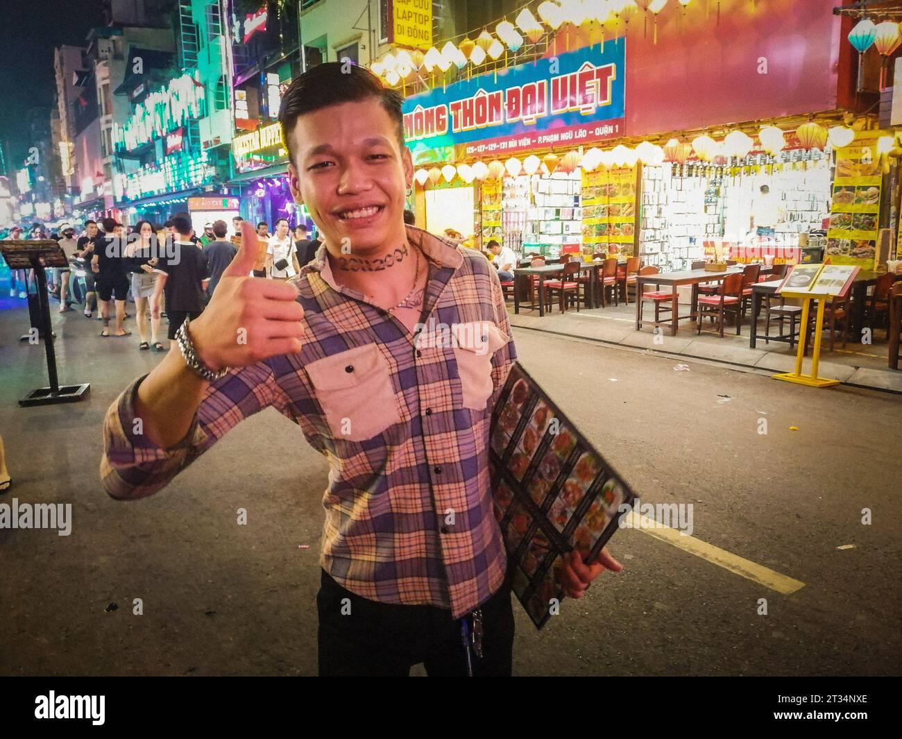 Vietnam, Saigon, Bui Vien street Stock Photo - Alamy