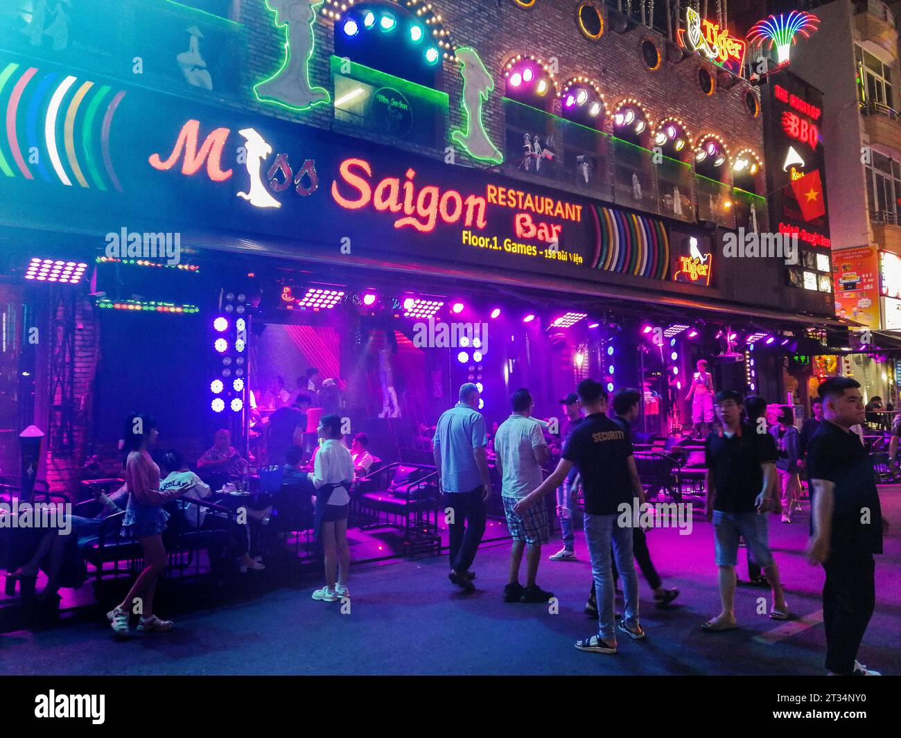 Vietnam, Saigon, Bui Vien street Stock Photo - Alamy