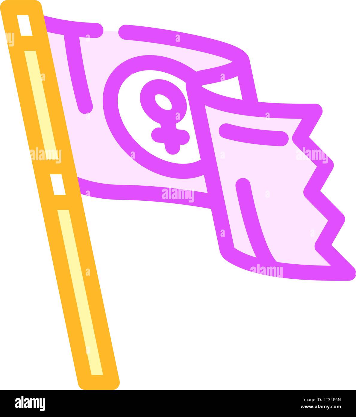 feminist flag feminism woman color icon vector illustration Stock ...