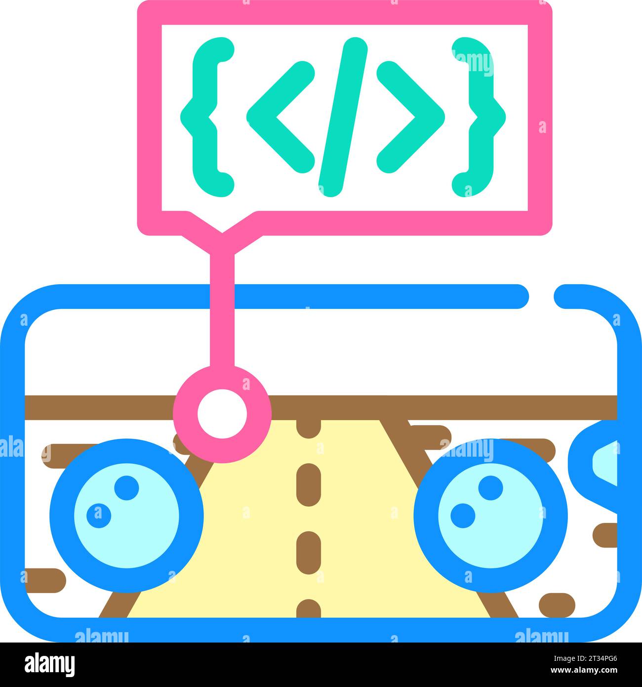 mobile game development color icon vector illustration Stock Vector ...