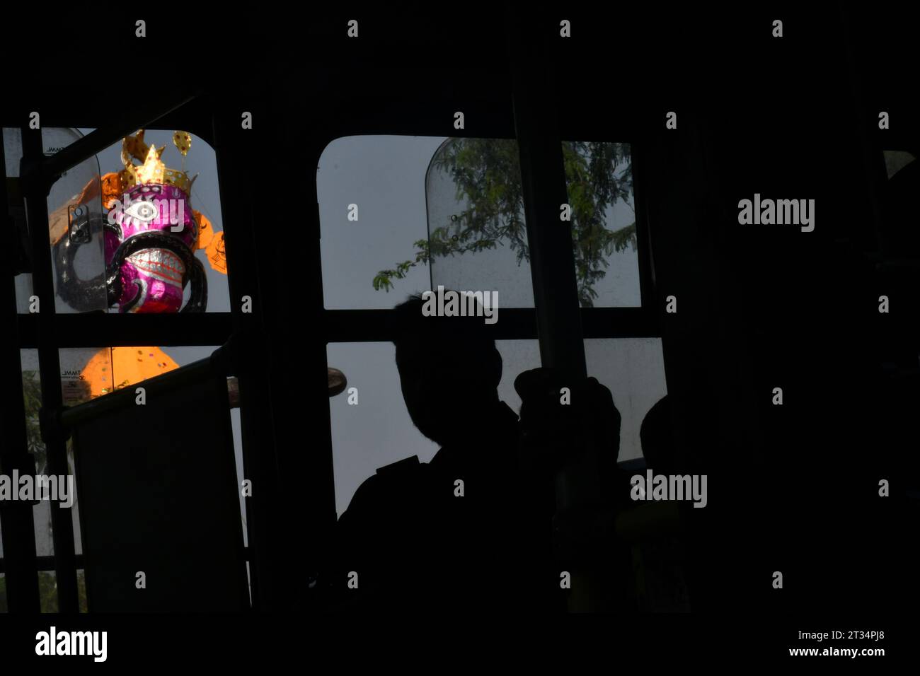 South Delhi, Delhi, India. 23rd Oct, 2023. Ravana Effigy Install to ...