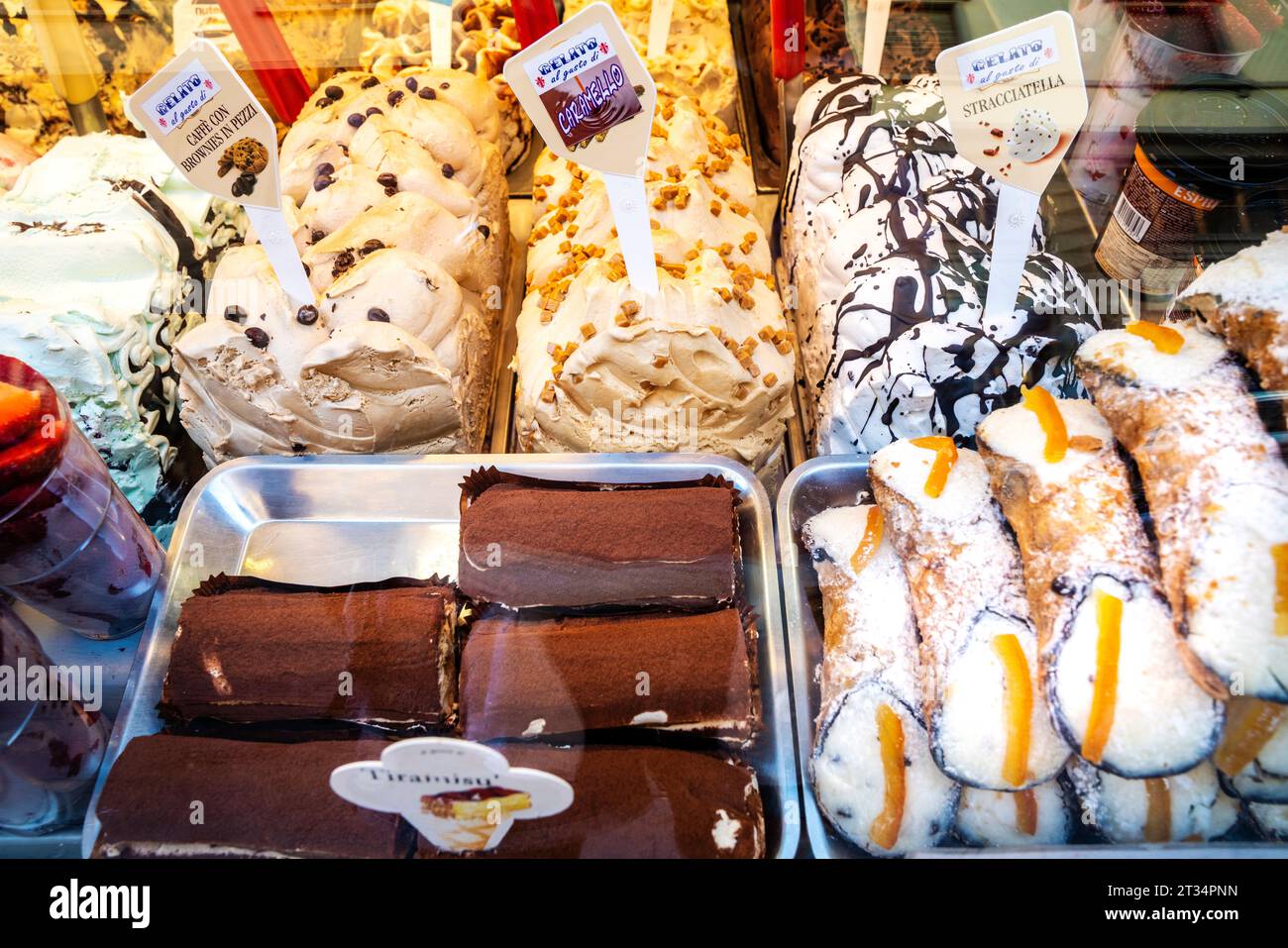 Italian Gelato, Florence,Tuscany,Italy,Europe Stock Photo - Alamy