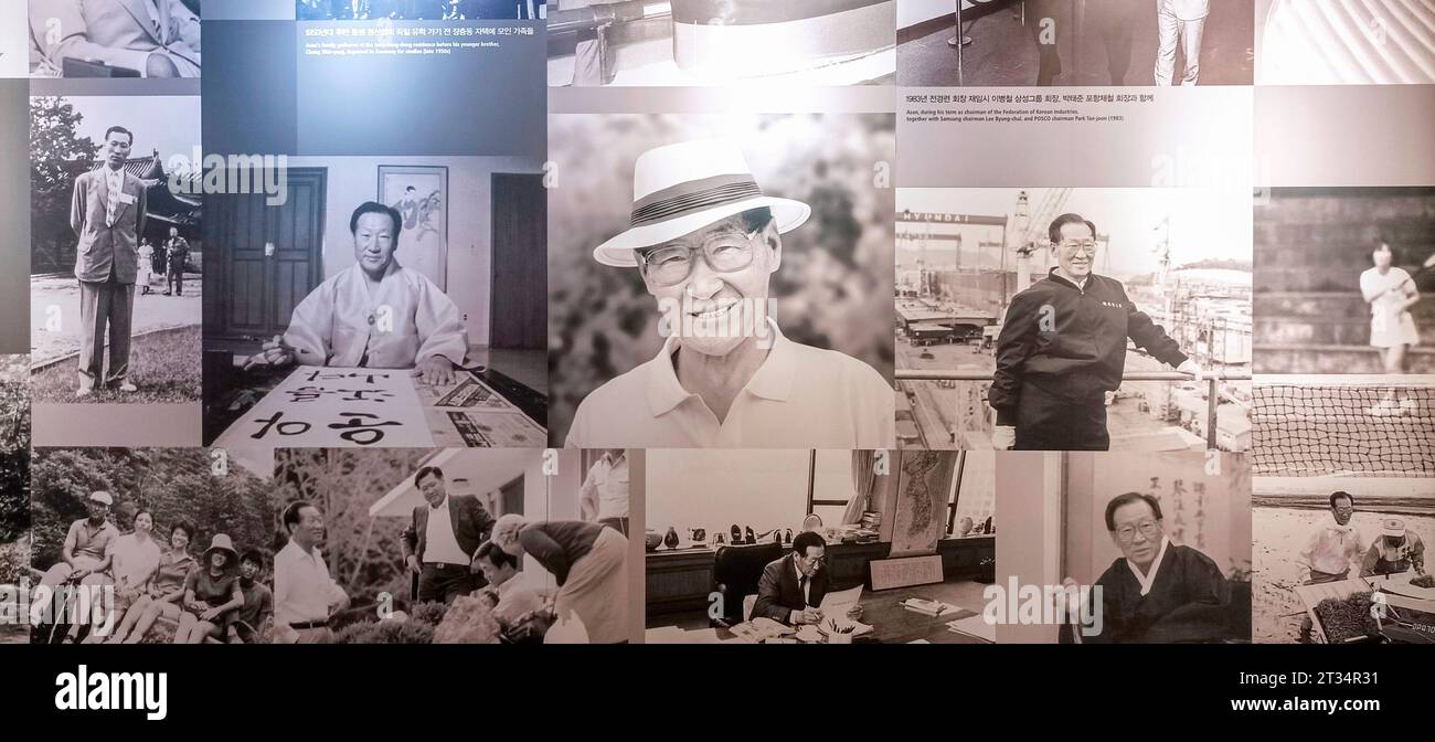 Chung Ju-Yung, Sep 22, 2023 : Portraits of Hyundai Group founder Chung ...