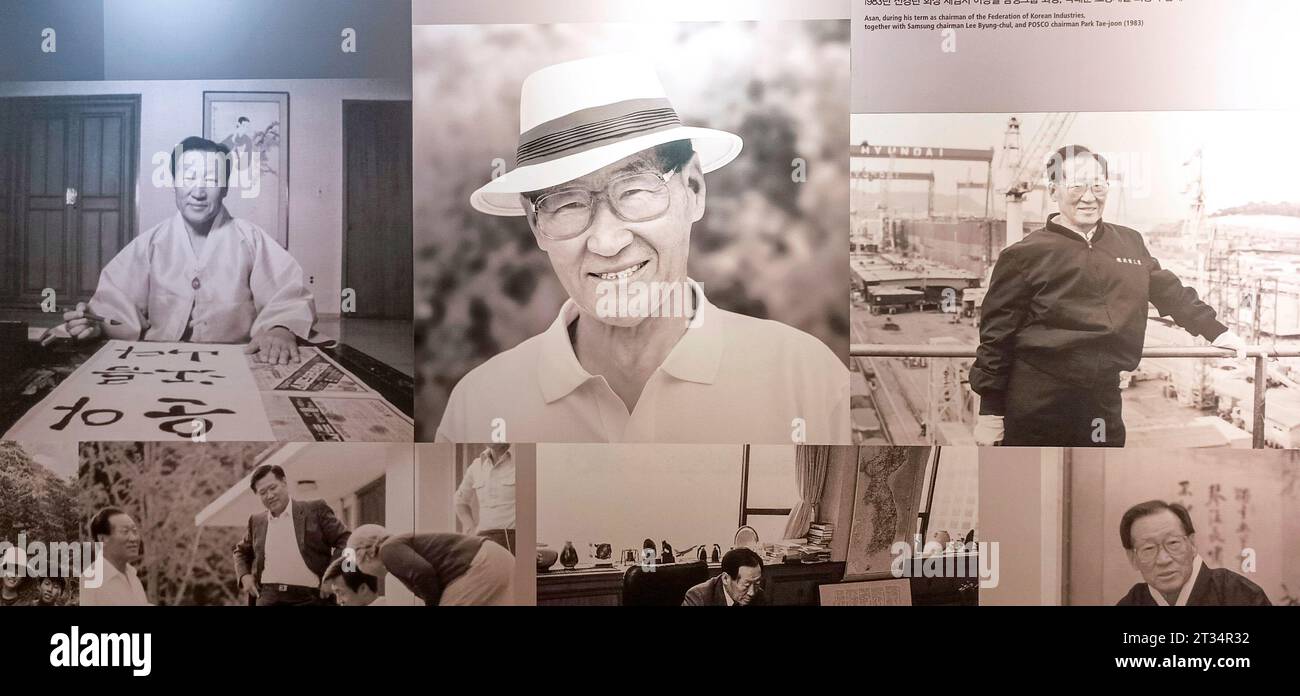 Chung Ju-Yung, Sep 22, 2023 : Portraits of Hyundai Group founder Chung ...