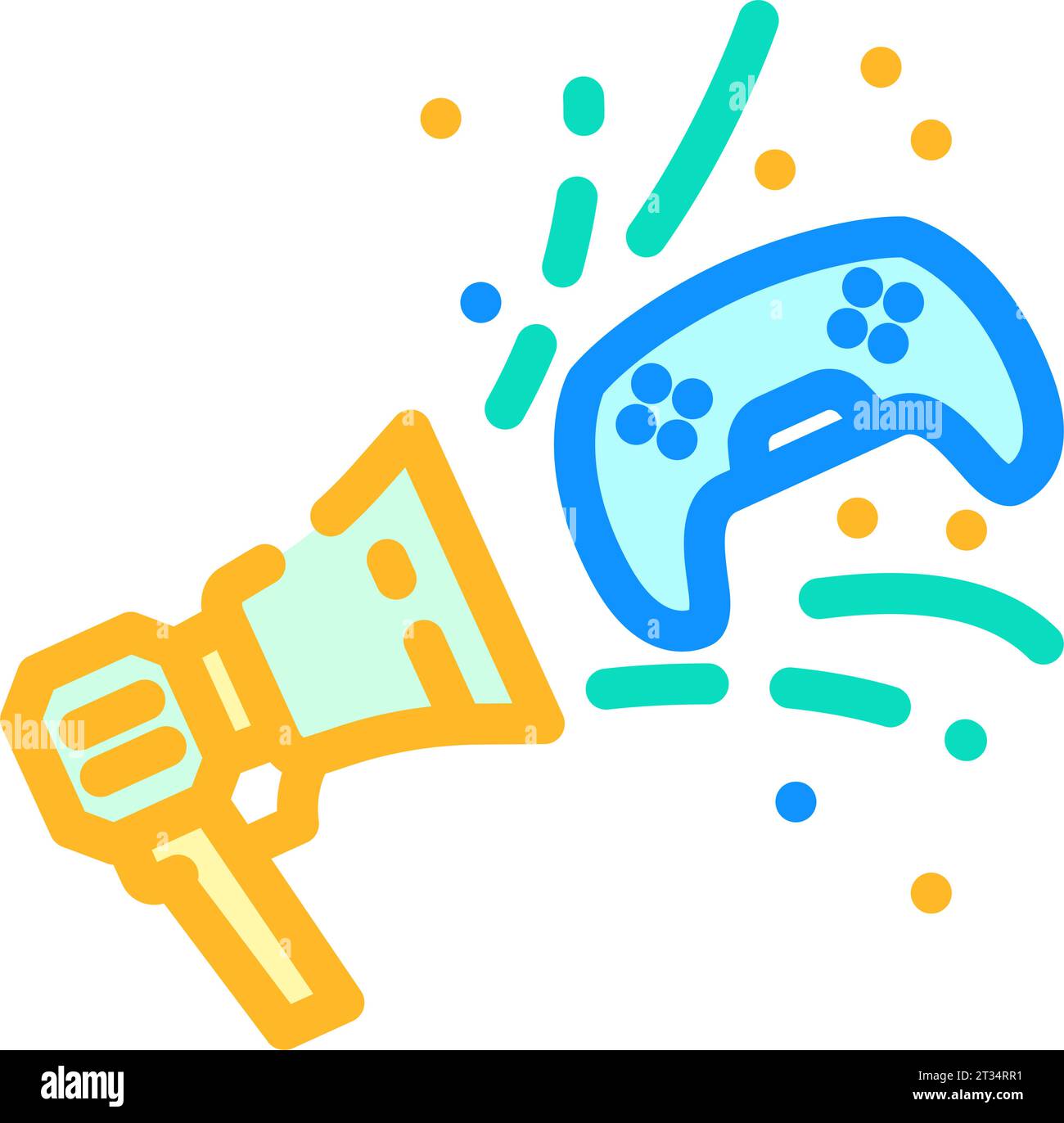 marketing game development color icon vector illustration Stock Vector ...