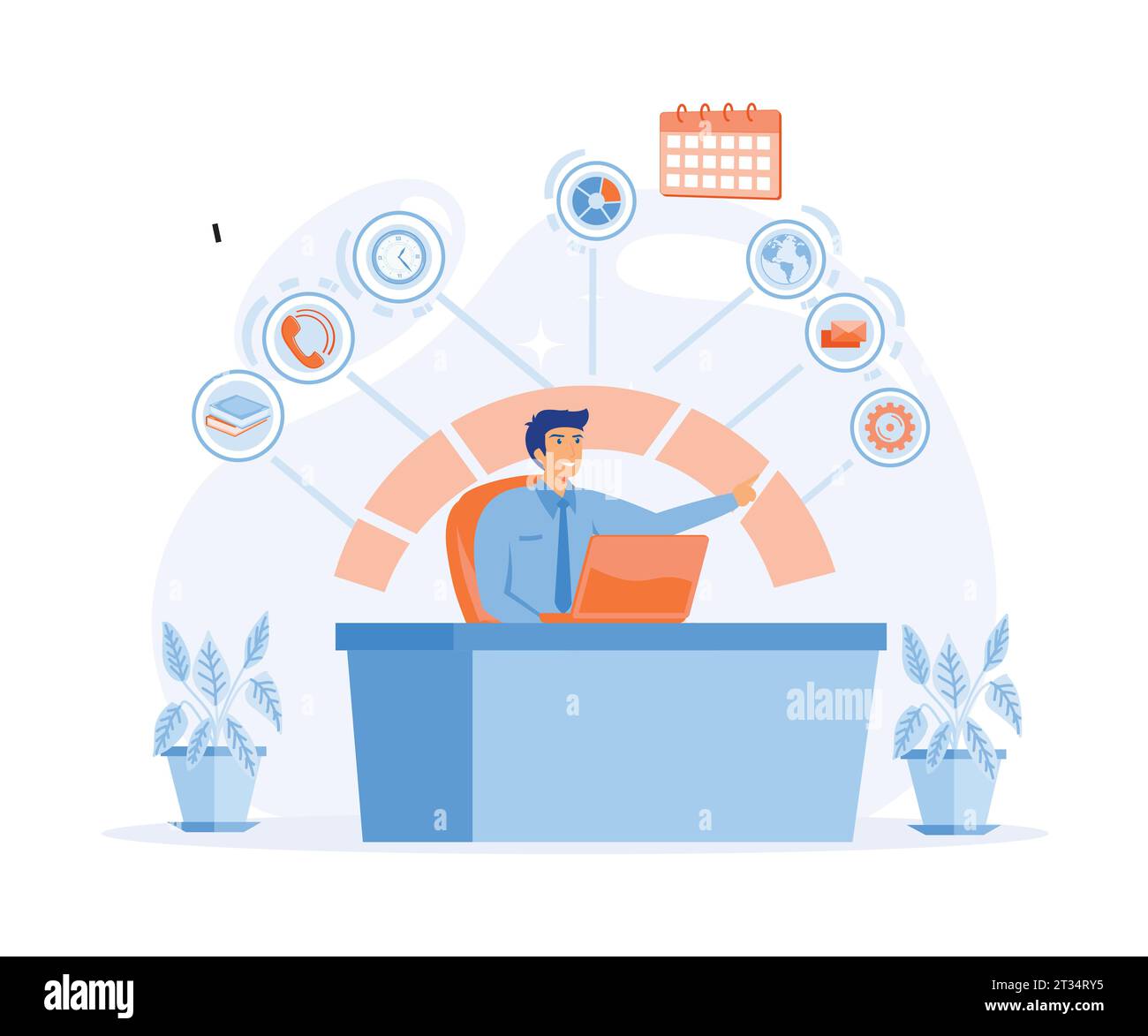 Time efficiency icons hi-res stock photography and images - Alamy