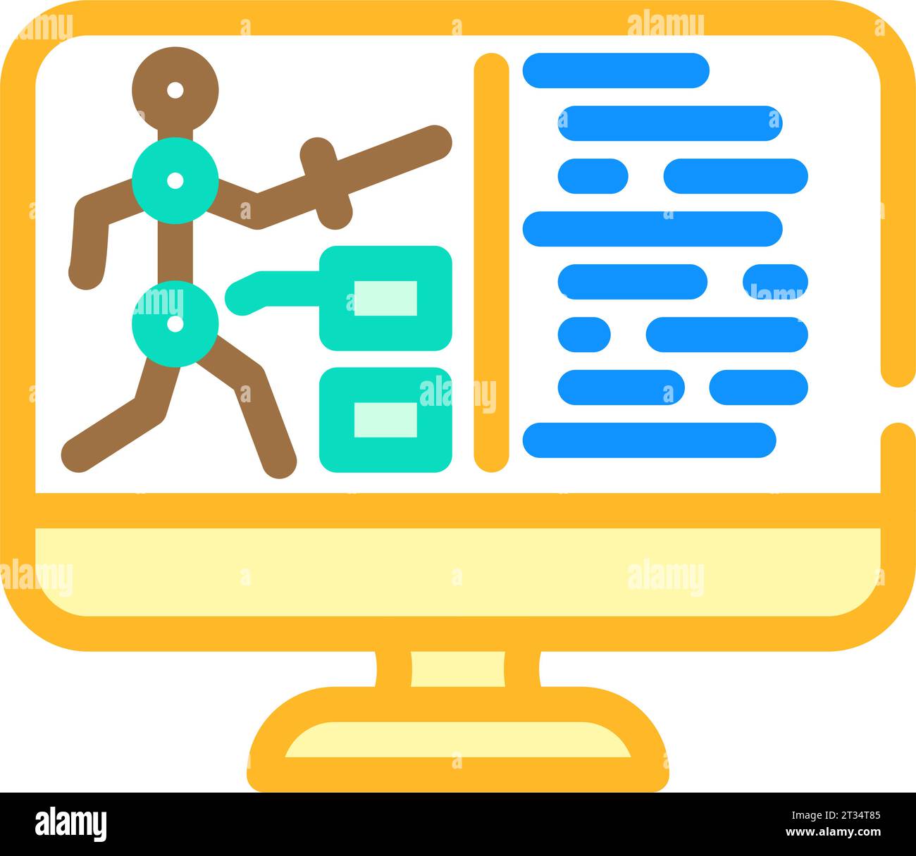 character design game development color icon vector illustration Stock ...