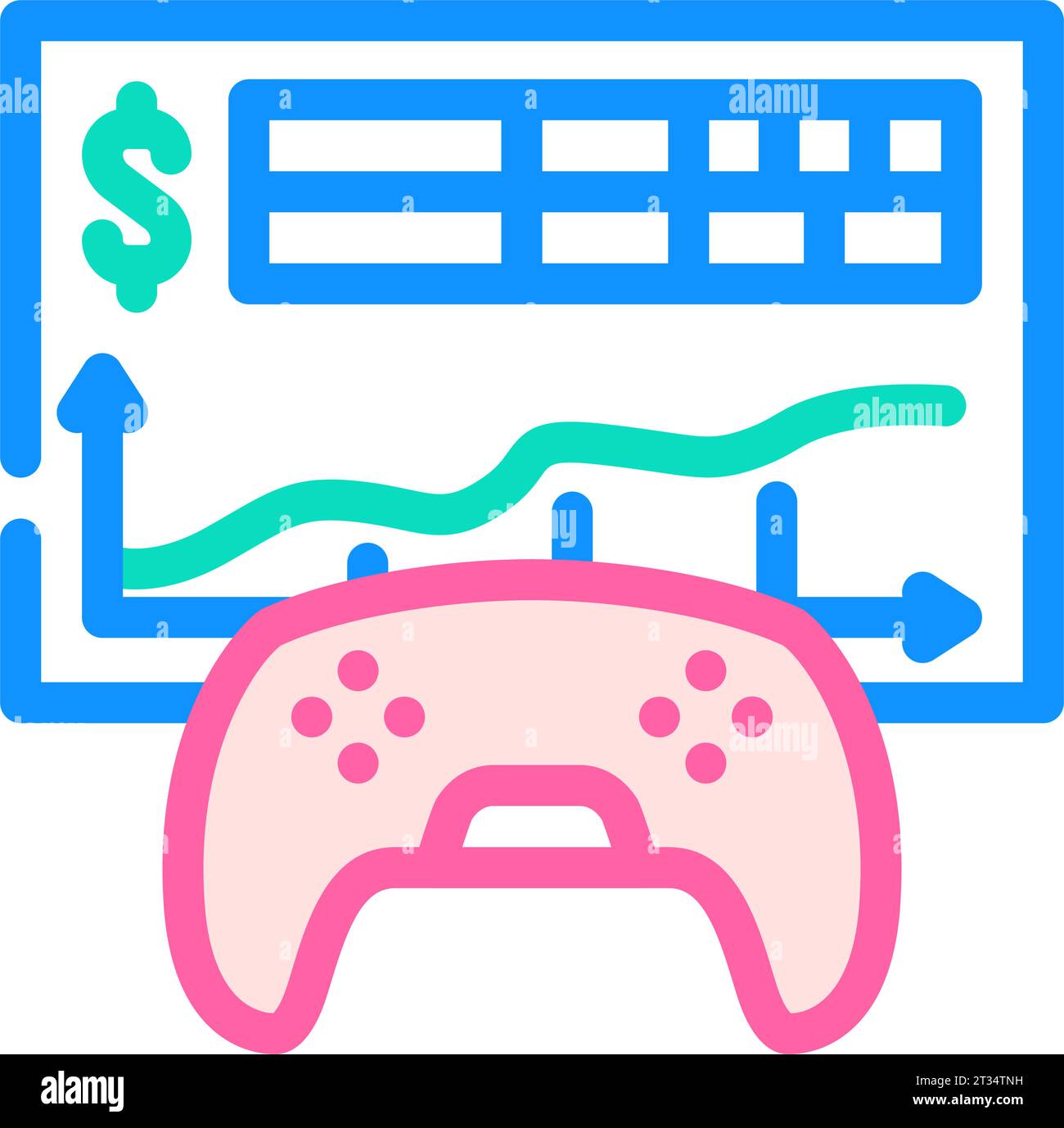 monetization game development color icon vector illustration Stock ...